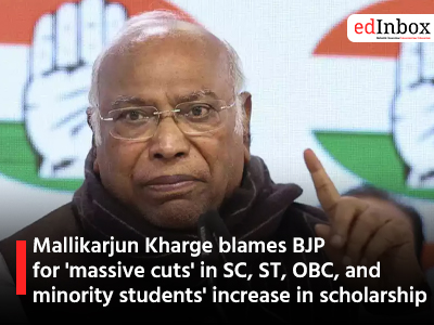 Mallikarjun Kharge blames BJP for 'massive cuts' in SC, ST, OBC, and minority students' increase ...